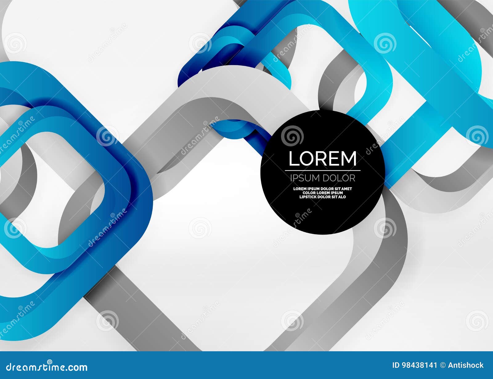 Quadra Le Forme Geometriche Nello Spazio Grigio Chiaro 3d Illustrazione ...