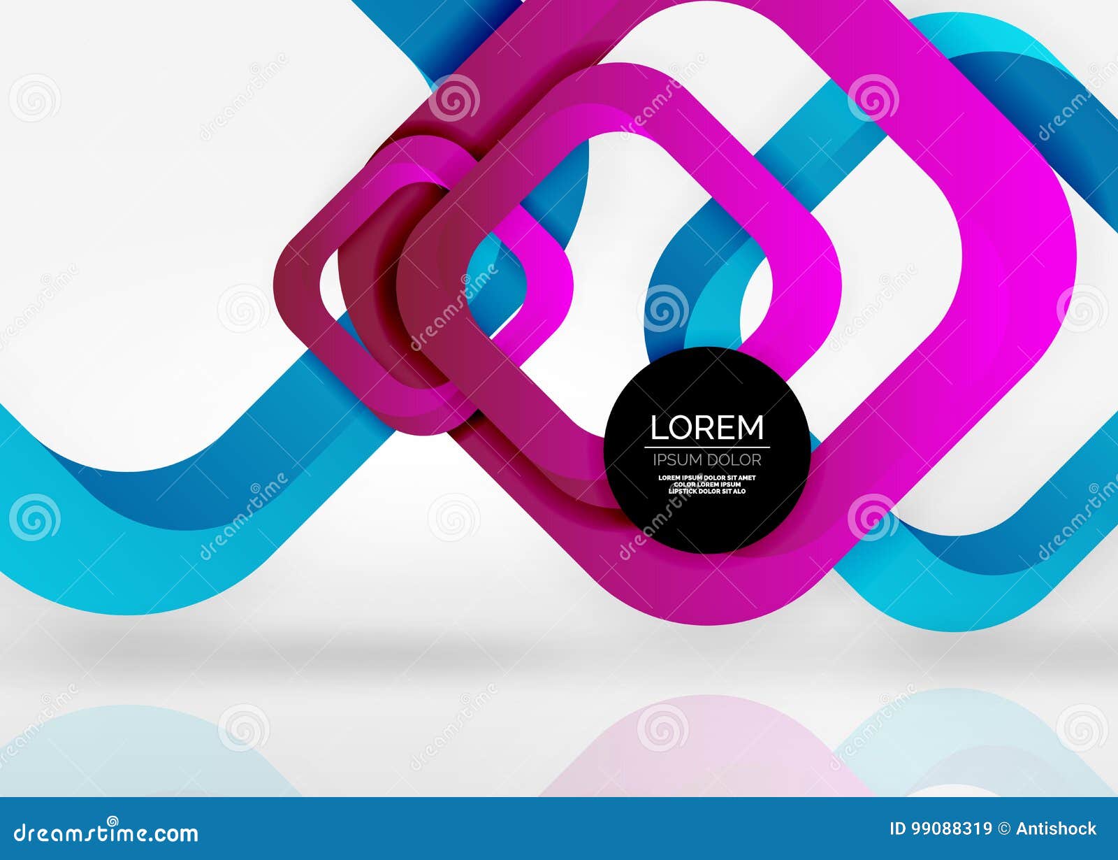 Quadra Le Forme Geometriche Nello Spazio Grigio Chiaro 3d Illustrazione ...