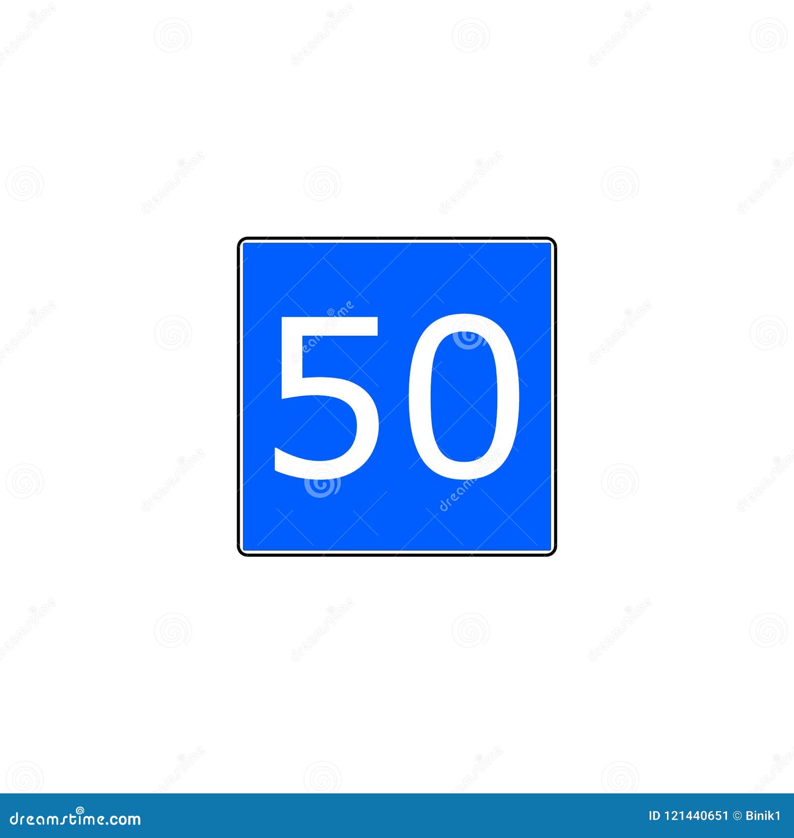 Quadrado Azul Sinal Recomendado Da Velocidade Ilustração do Vetor ...