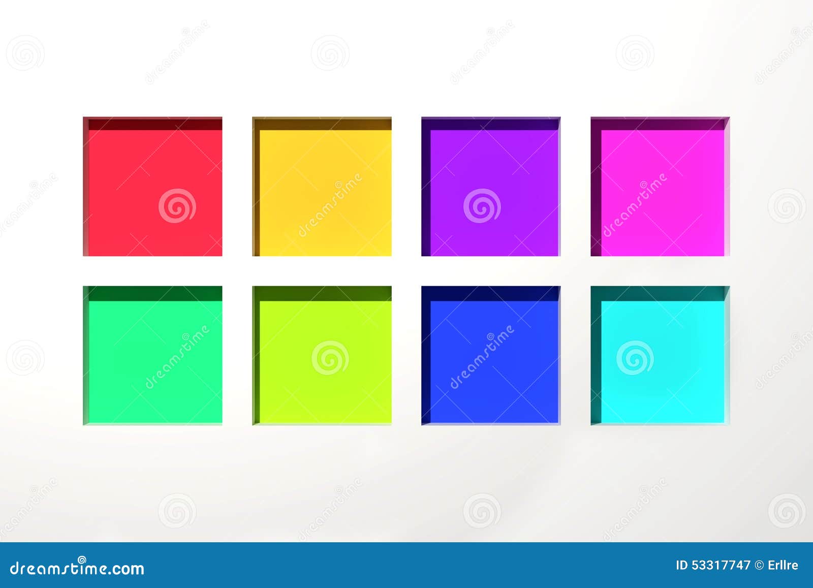 Quadrados coloridos ilustração stock. Ilustração de quadrado - 53317747