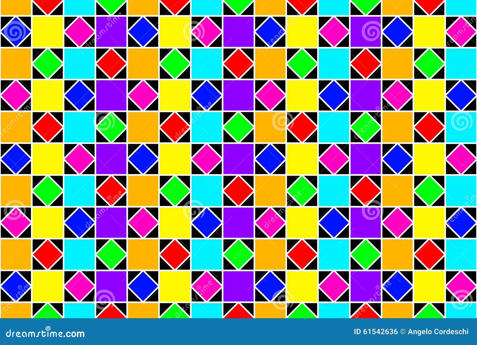 Quadrados Coloridos Abstratos, E Diamantes Ilustração Stock ...