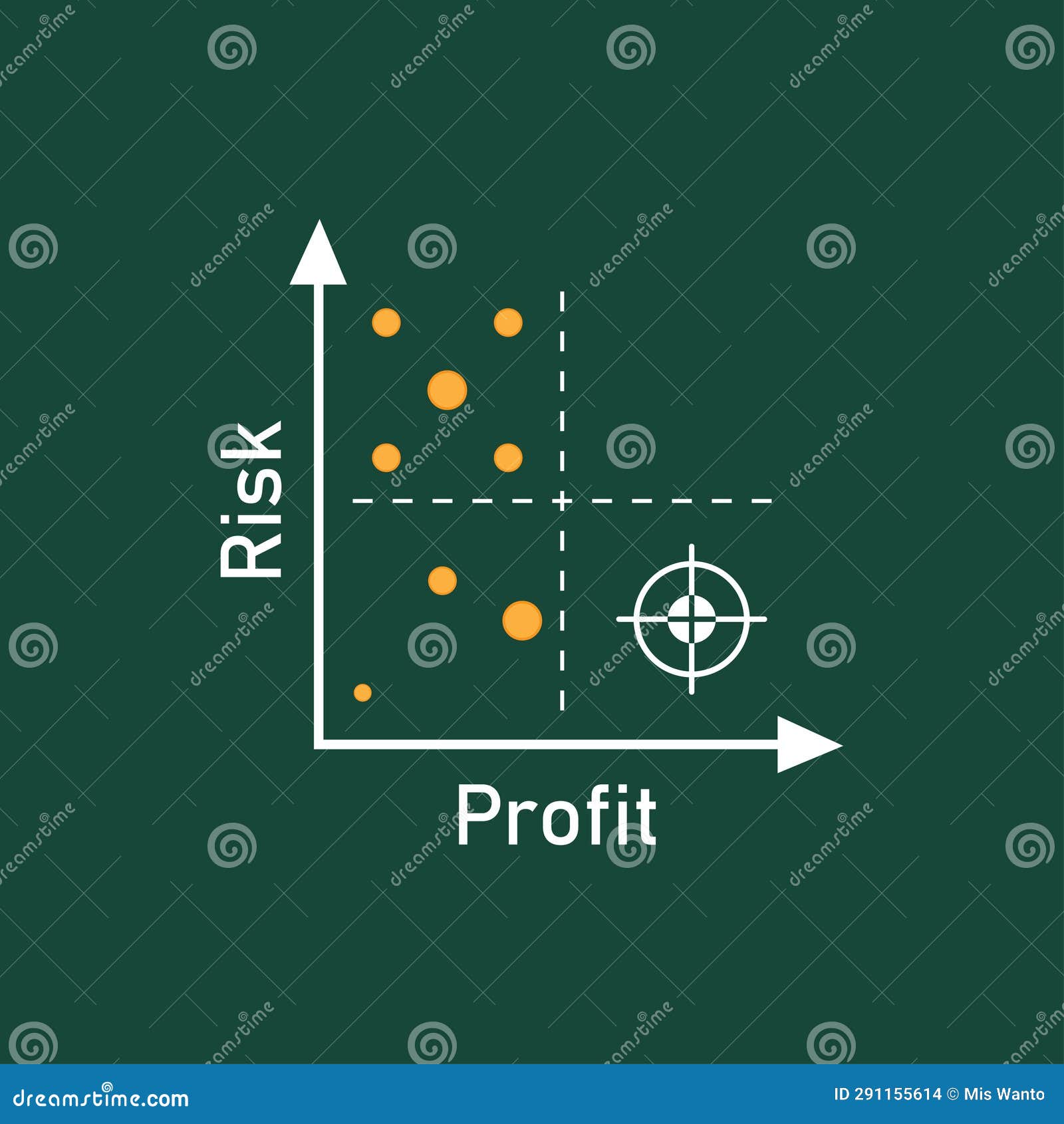 Quadrant Concept Diagram Logo Illustration Stock Illustration ...