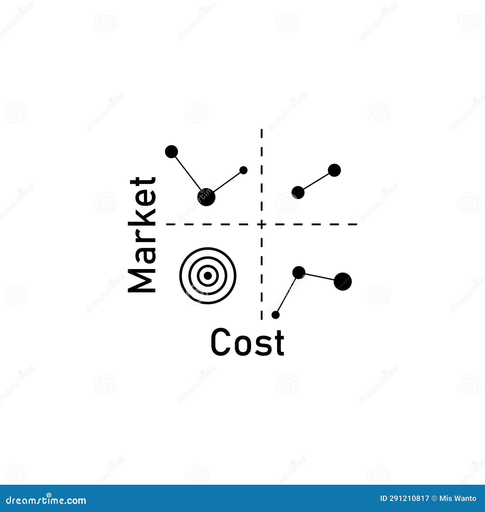 Quadrant Concept Diagram Logo Illustration Stock Vector - Illustration ...