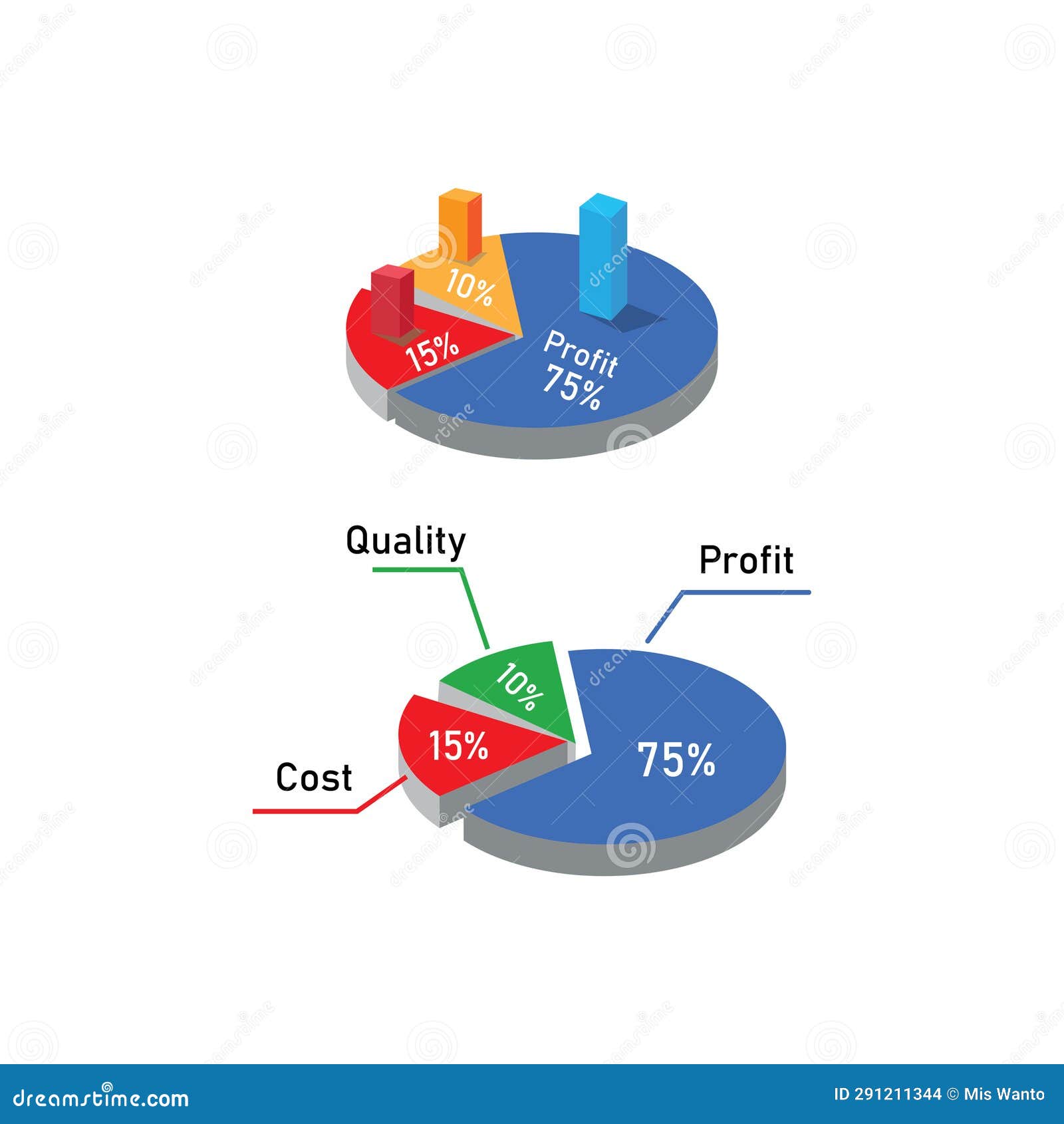 Quadrant Concept Diagram Logo Illustration Stock Illustration ...