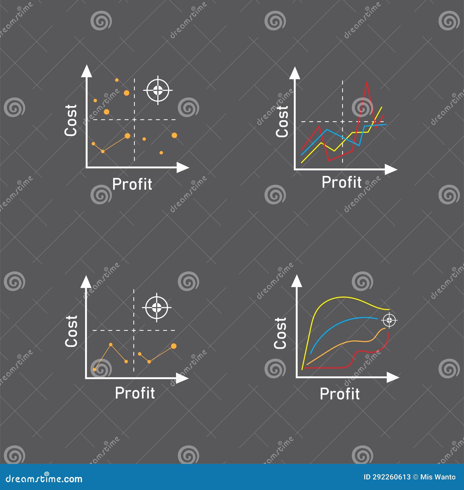 Quadrant Concept Diagram Logo Illustration Stock Illustration ...