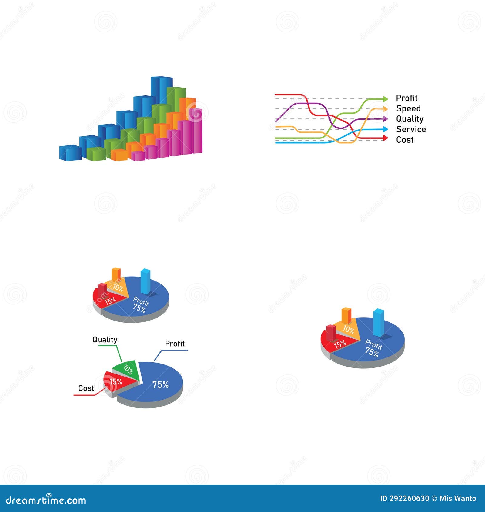 Quadrant Concept Diagram Logo Illustration Stock Illustration ...