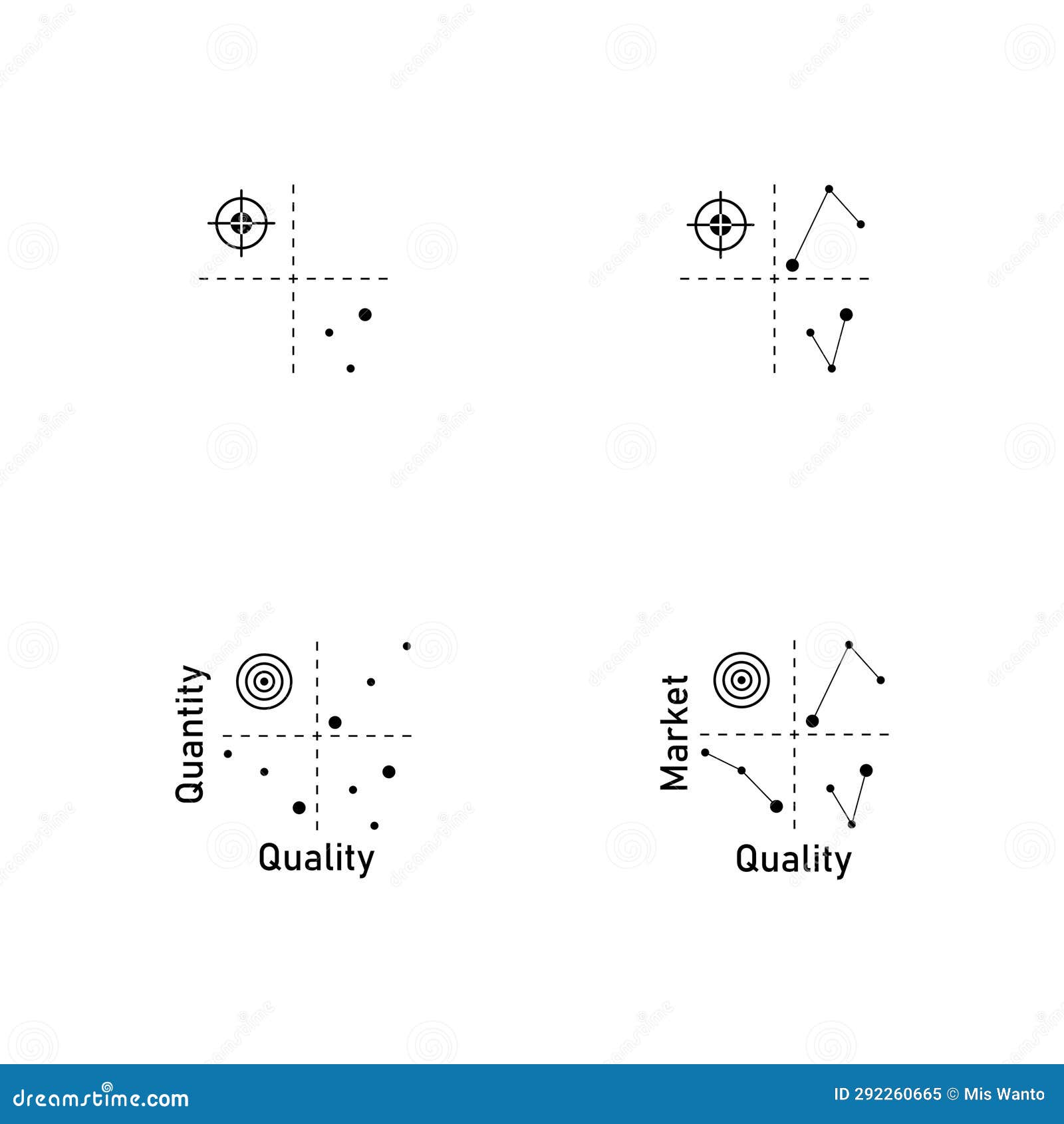 Quadrant Concept Diagram Logo Illustration Stock Illustration ...