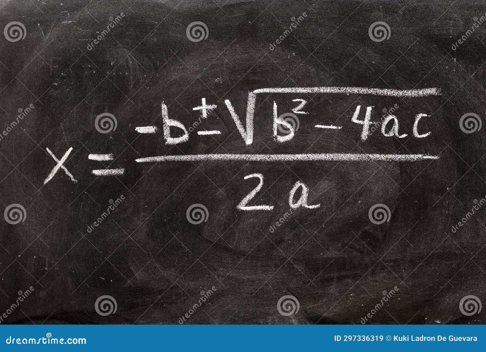 Quadratic Equations Handwritten on a Blackboard with Chalk Stock Image ...