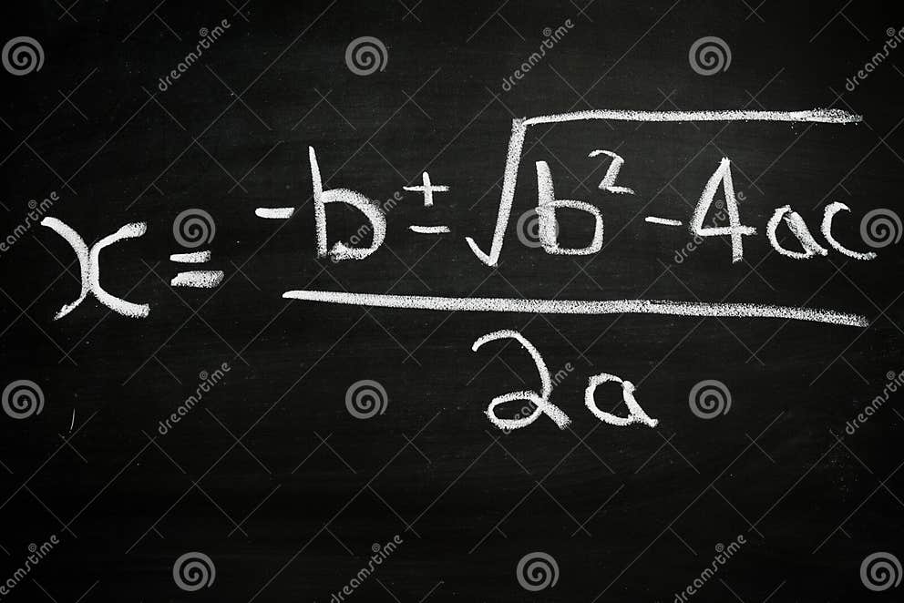 Quadratic formula stock photo. Image of equation, white - 23037876