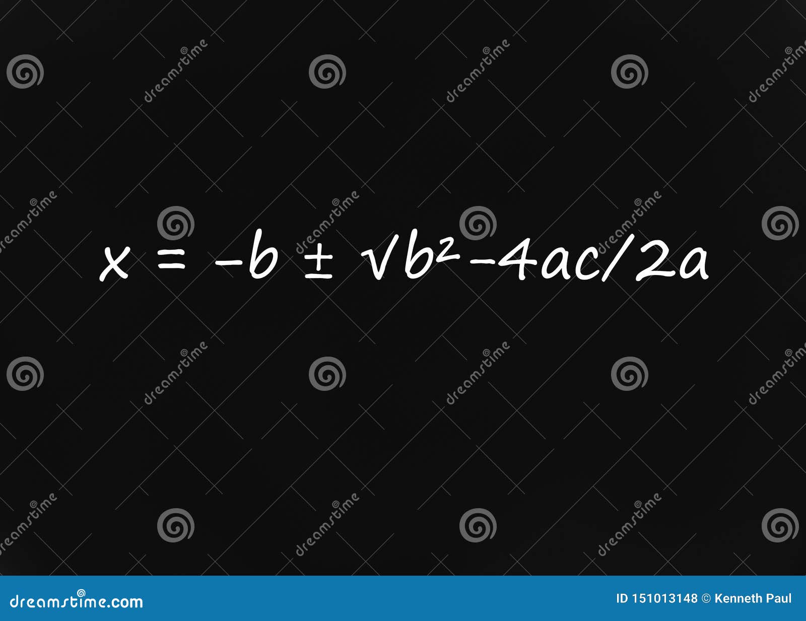 Quadratic Formula On Blackboard Stock Photo | CartoonDealer.com #151012290