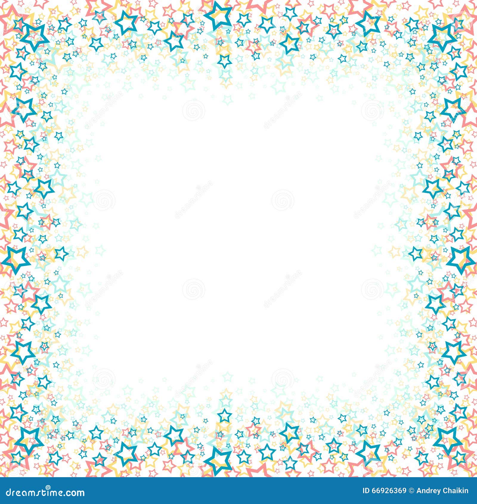 Quadratischer Rahmen Mit Sternen Vektor Abbildung - Illustration von ...