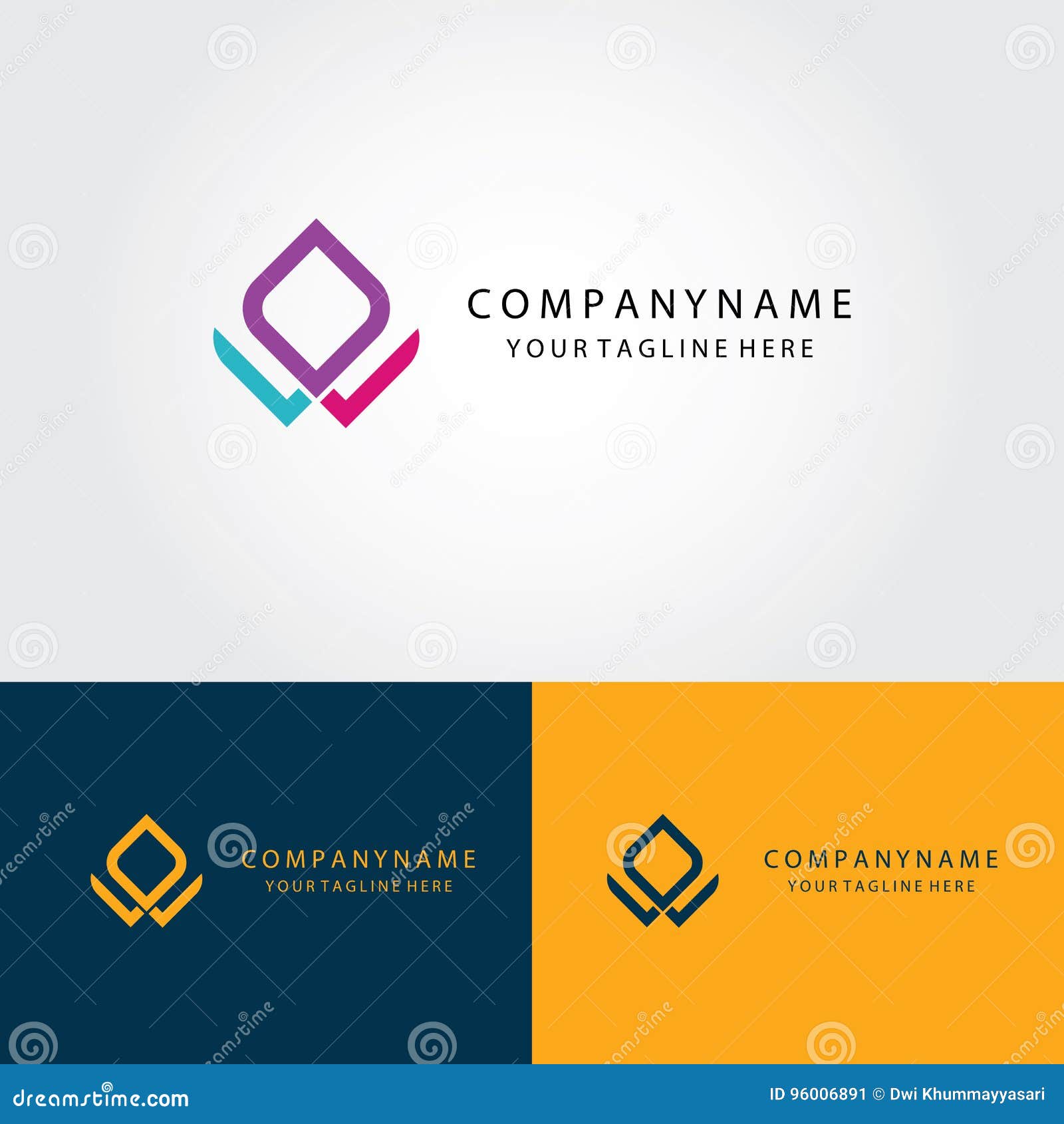 Quadratisches Logo Der Form Vektor Abbildung - Illustration von ...