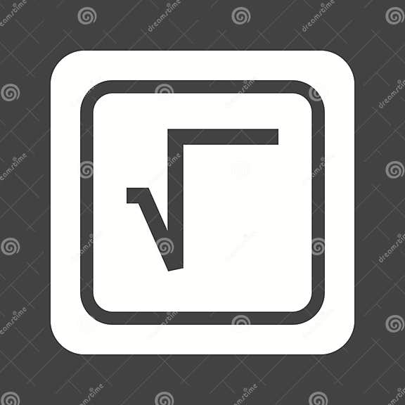 Quadratwurzel-Symbol vektor abbildung. Illustration von formel - 99658060