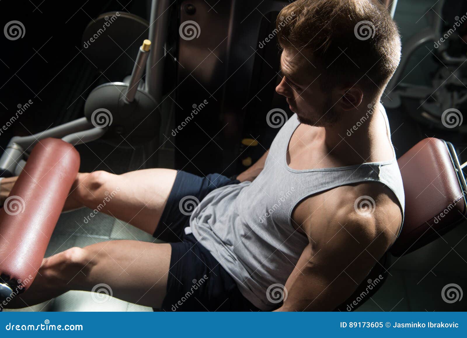 Quadriceps Exercises Close Up Stock Image - Image of club, muscle: 89173605
