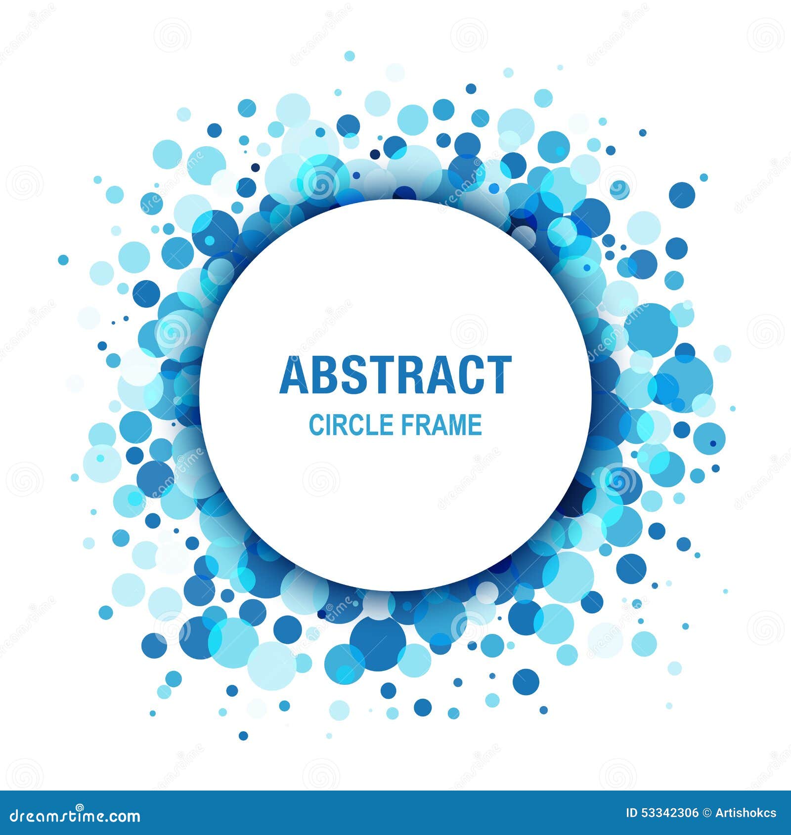 Quadro Abstrato Claro Azul Do Círculo Ilustração do Vetor - Ilustração ...