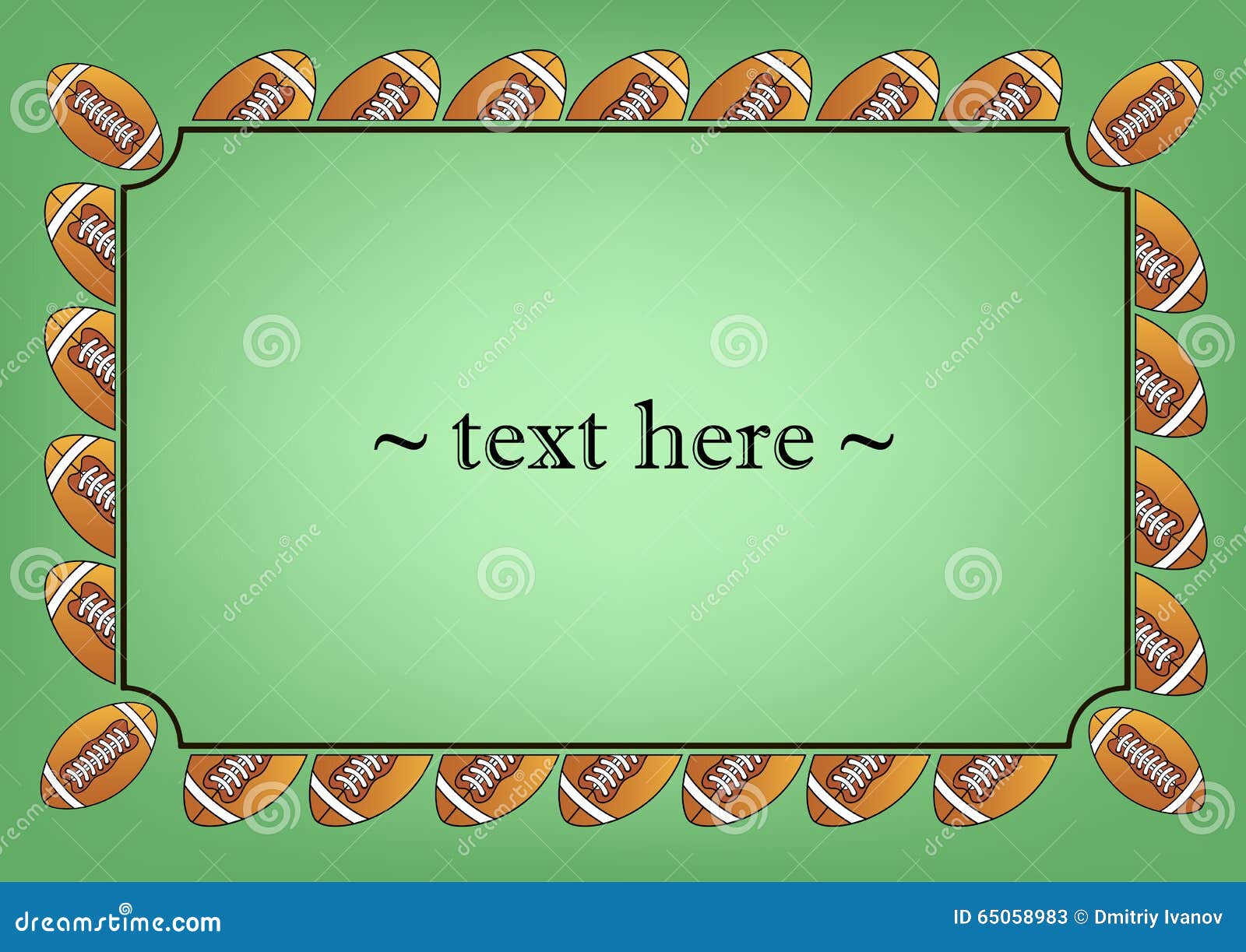 Quadro com rugby ilustração do vetor. Ilustração de marcar - 65058983