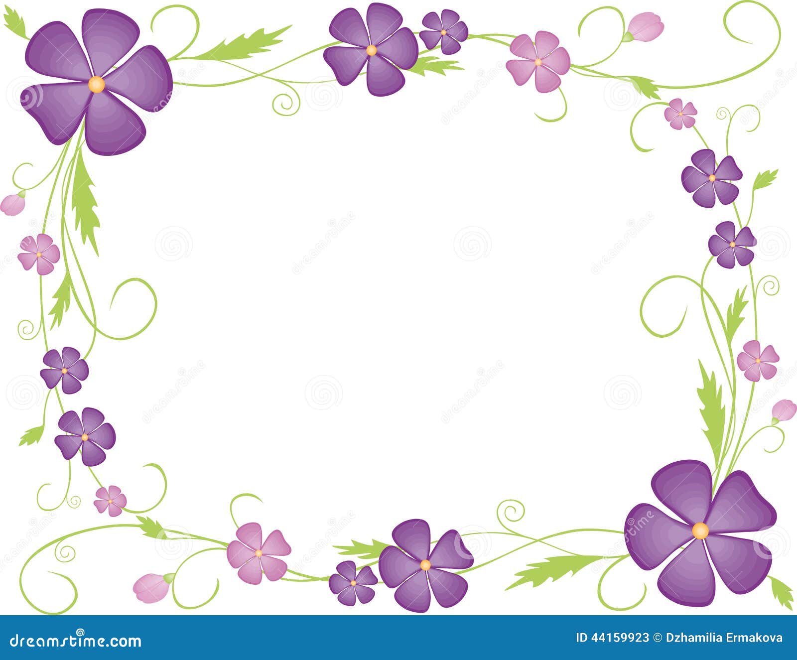 Quadro das violetas ilustração do vetor. Ilustração de pétala - 44159923