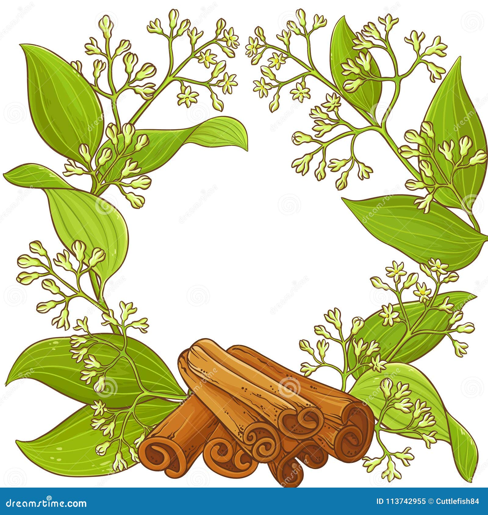 Quadro do vetor da canela ilustração do vetor. Ilustração de cartoon ...