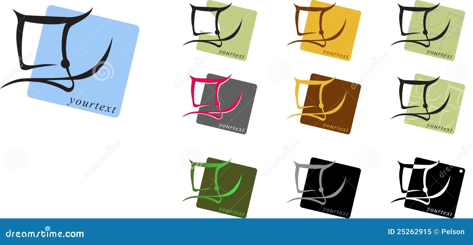 Quadro-flower Logo stock vector. Illustration of investigate - 25262915