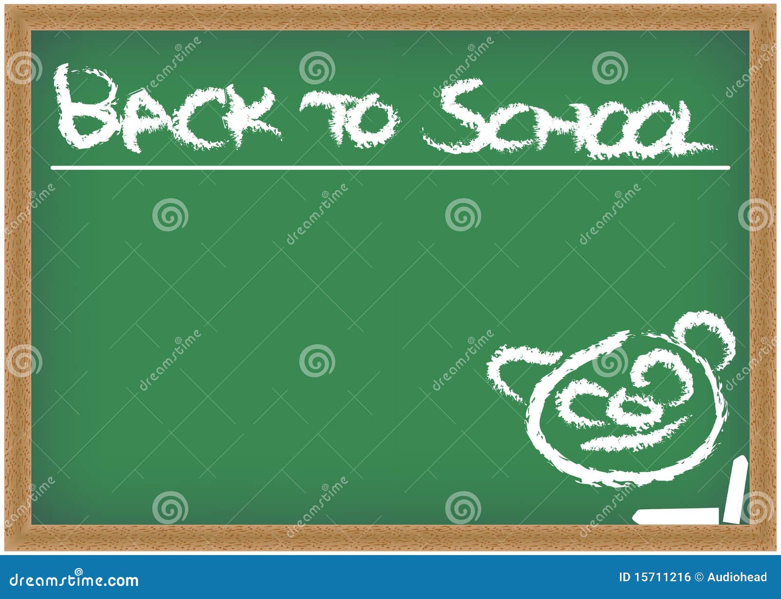 Quadro-negro Com De Volta a Sinal Da Escola Ilustração do Vetor ...