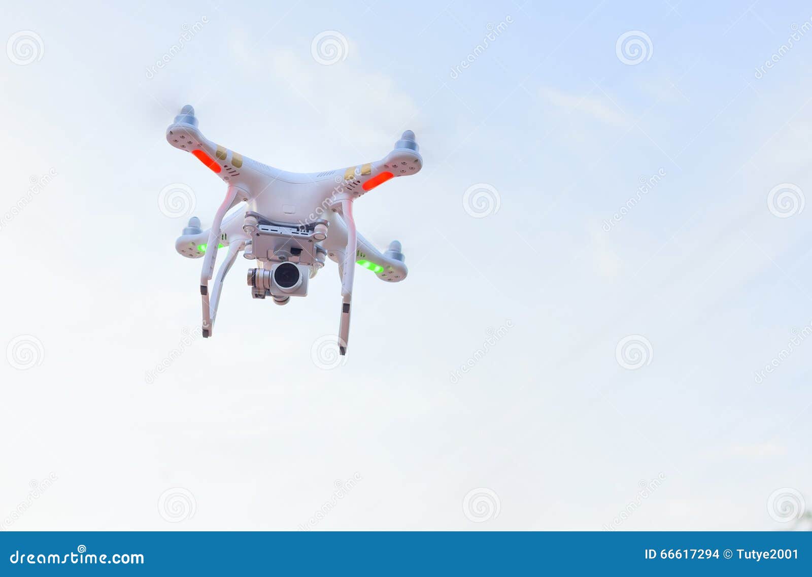Quadrocopter Drone with the Camera . Stock Photo - Image of remote ...