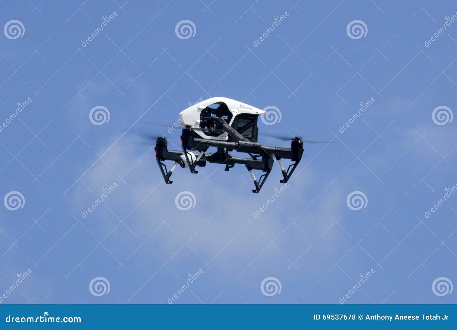 Quadrocopter drone stock photo. Image of handset, controlled - 69537678