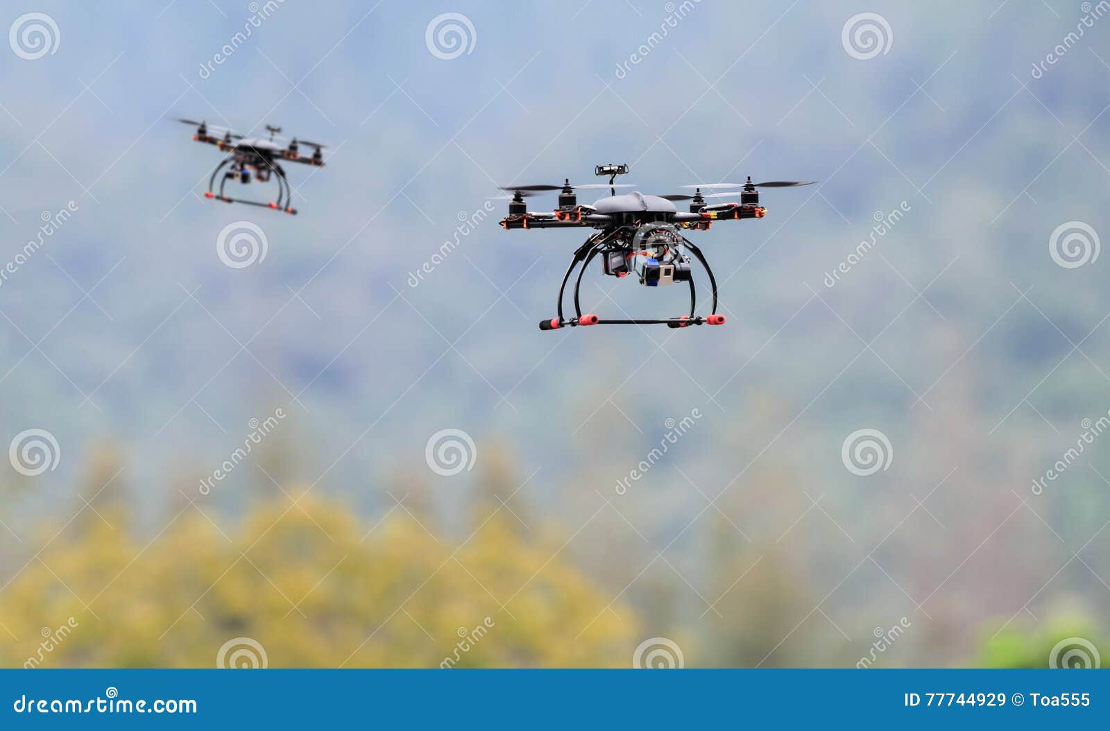 Quadrocopter drone stock image. Image of recorder, drones - 77744929