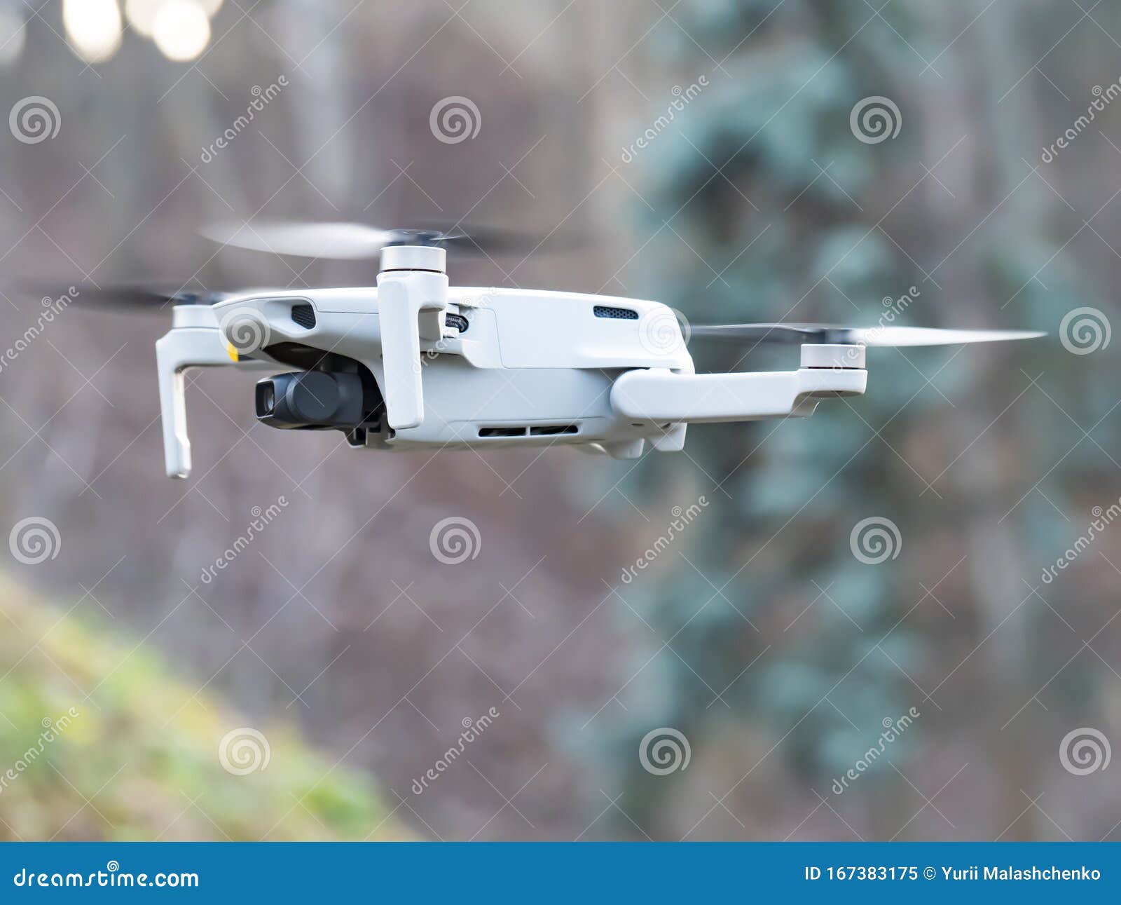 Quadrocopter in Flight in the Air Stock Image - Image of aircraft ...