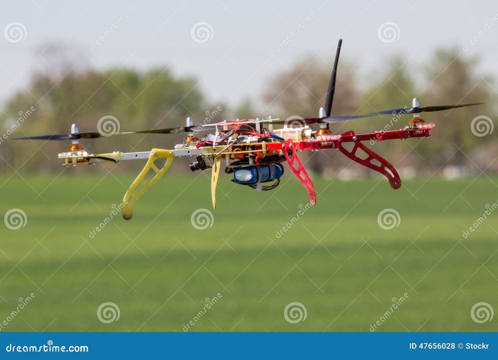 Quadrocopter stock photo. Image of quadcopter, flight - 47656028