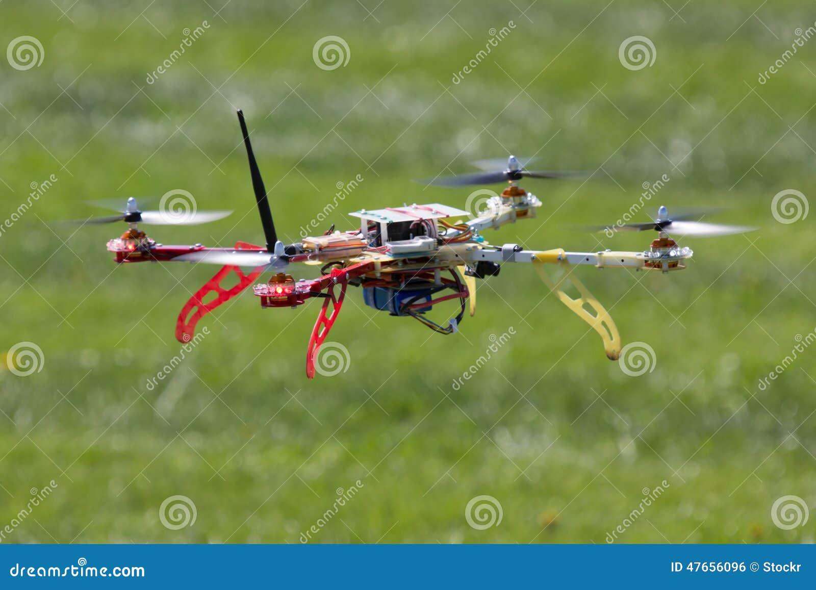 Quadrocopter stock photo. Image of motion, camera, aerial - 47656096