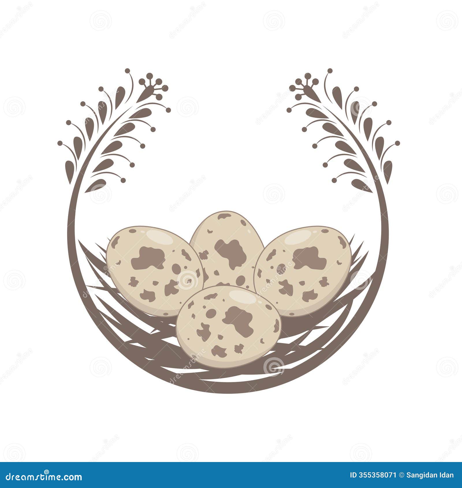Quail Egg Farmer Logo Icon Vector Concept Design Stock Vector ...