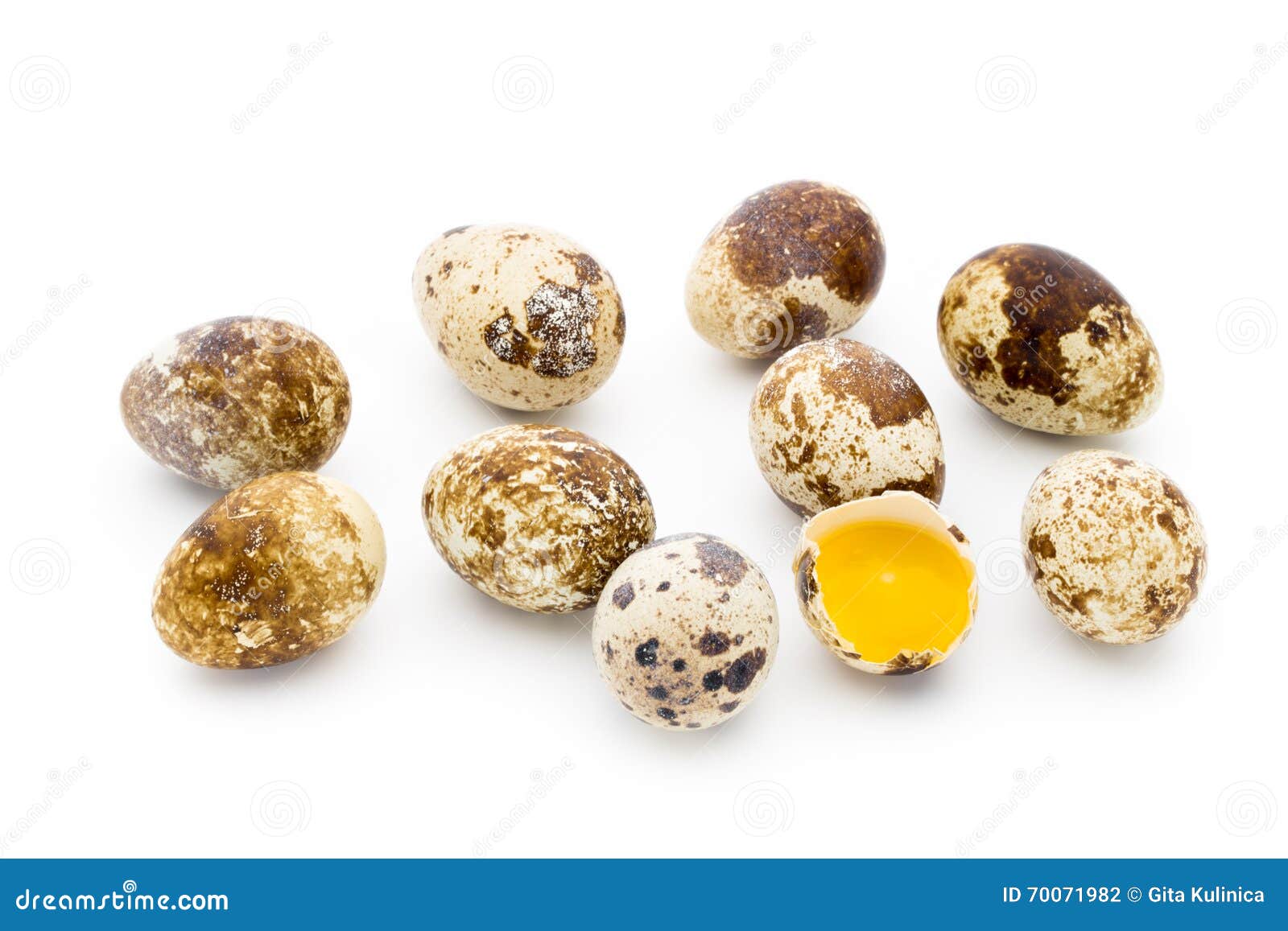Quail Eggs the Isolated on a White Background. Stock Photo - Image of ...