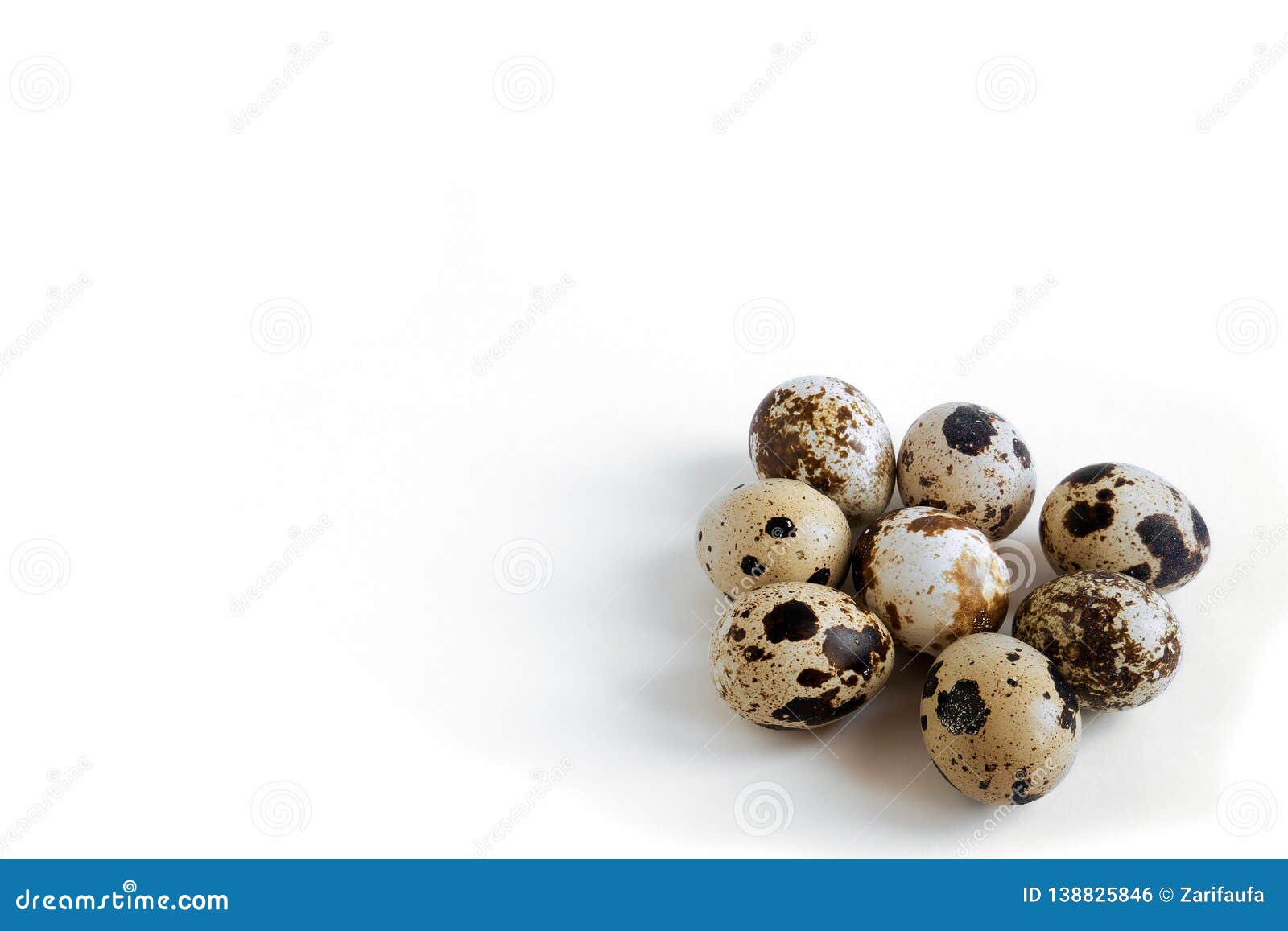 Quail Eggs Isolated on White Background Stock Photo - Image of ...
