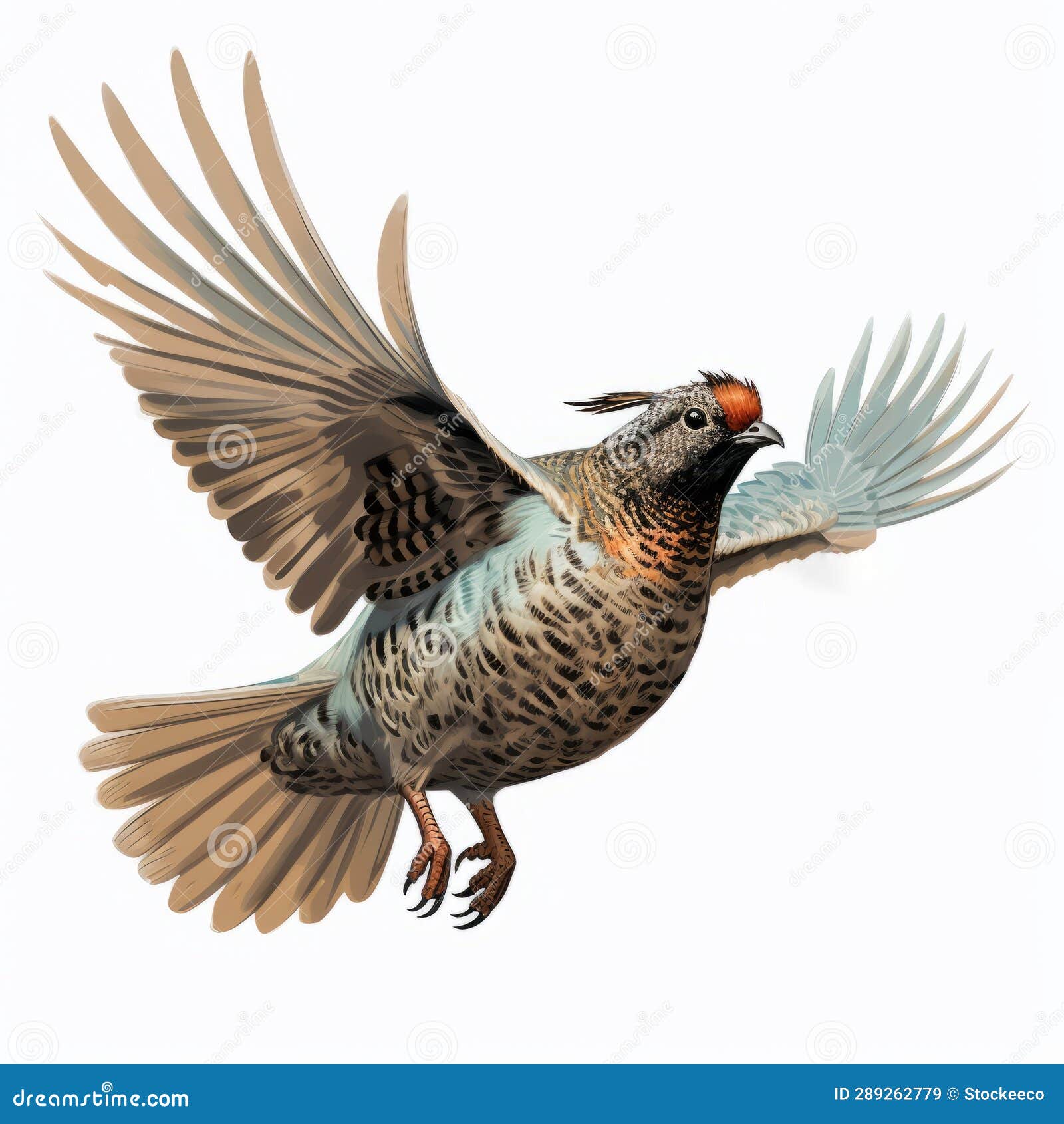 Quail in Flight: Comic Book Style Artwork by Travis Charest Stock ...