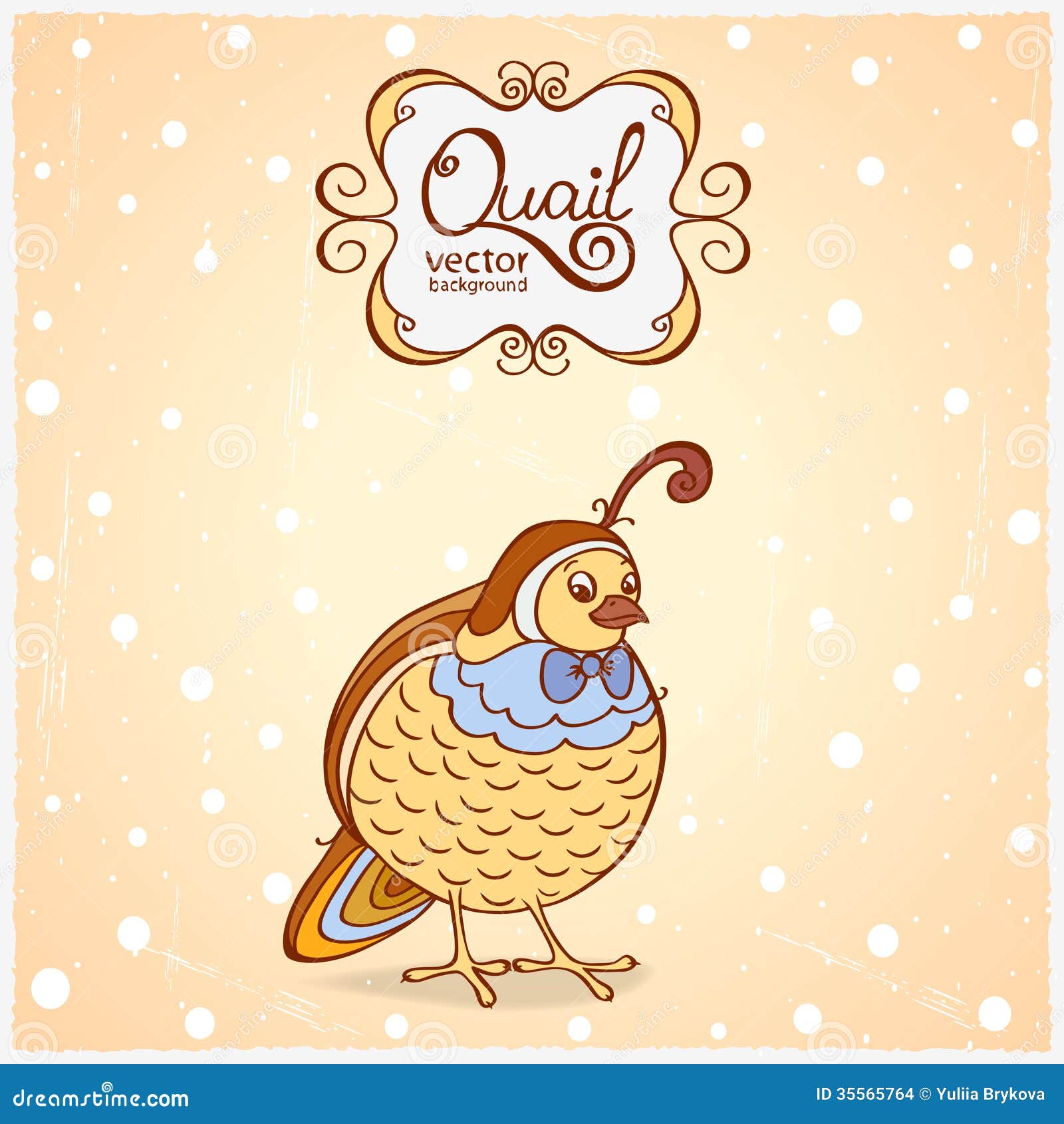 Quail stock vector. Illustration of nature, design, happy - 35565764