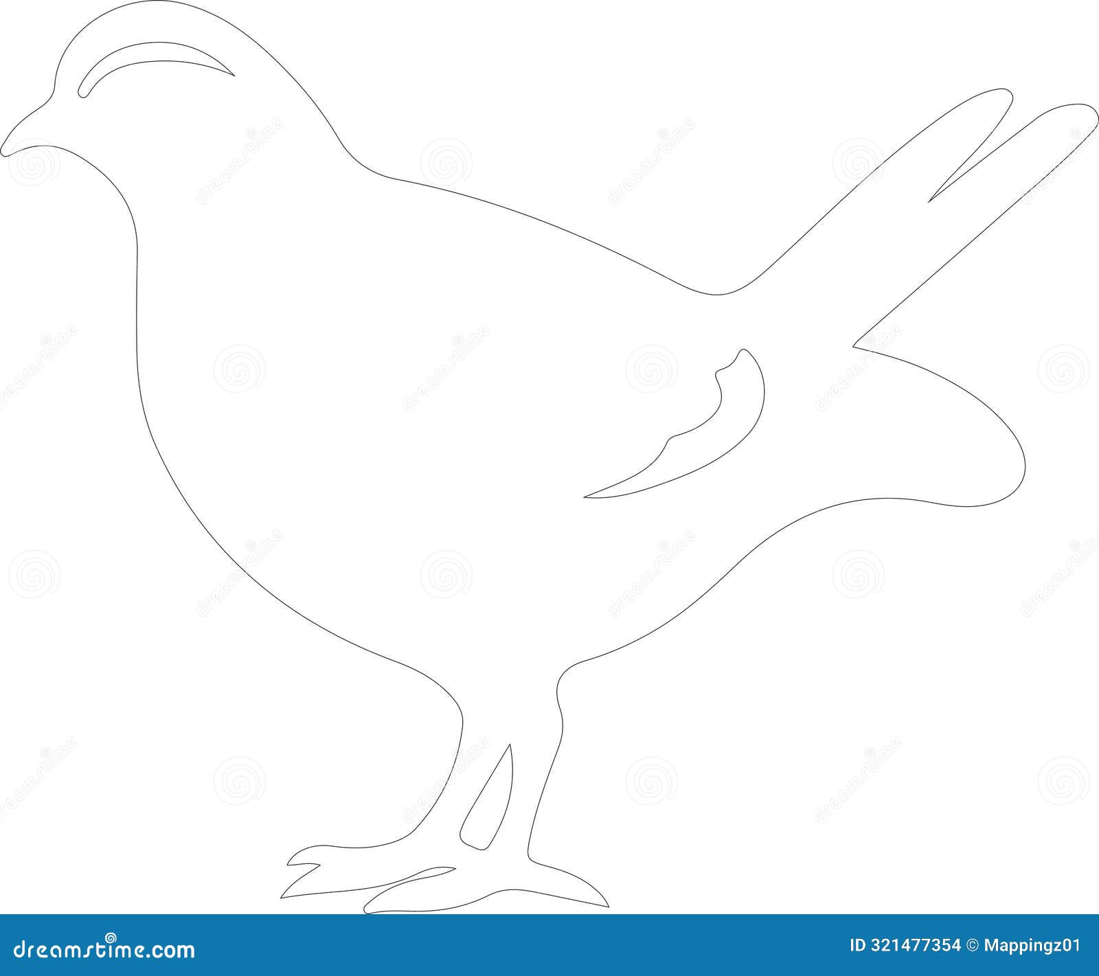 Quail Outline Silhouette Generative Ai Stock Vector - Illustration of ...