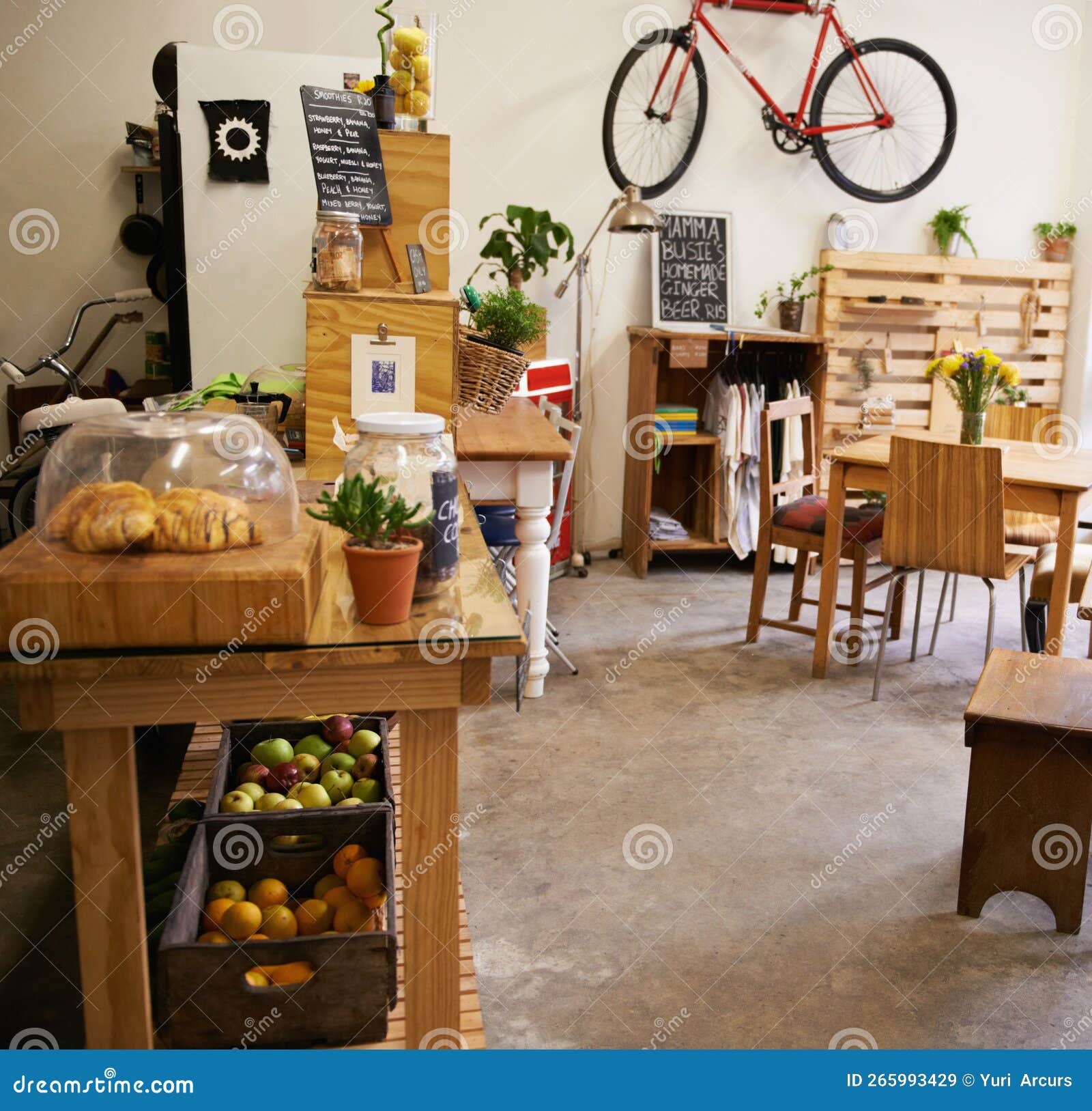 Quaint Coffee Shop on the Corner. an Empty Coffee Shop. Stock Image ...