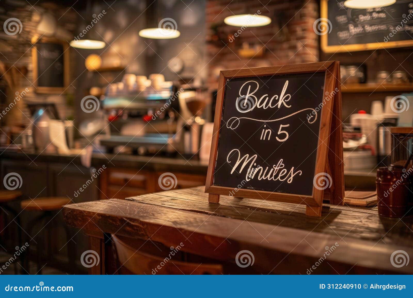 Back in 5 Minutes a Charming Evening Pause in a Quaint Coffee Shop ...