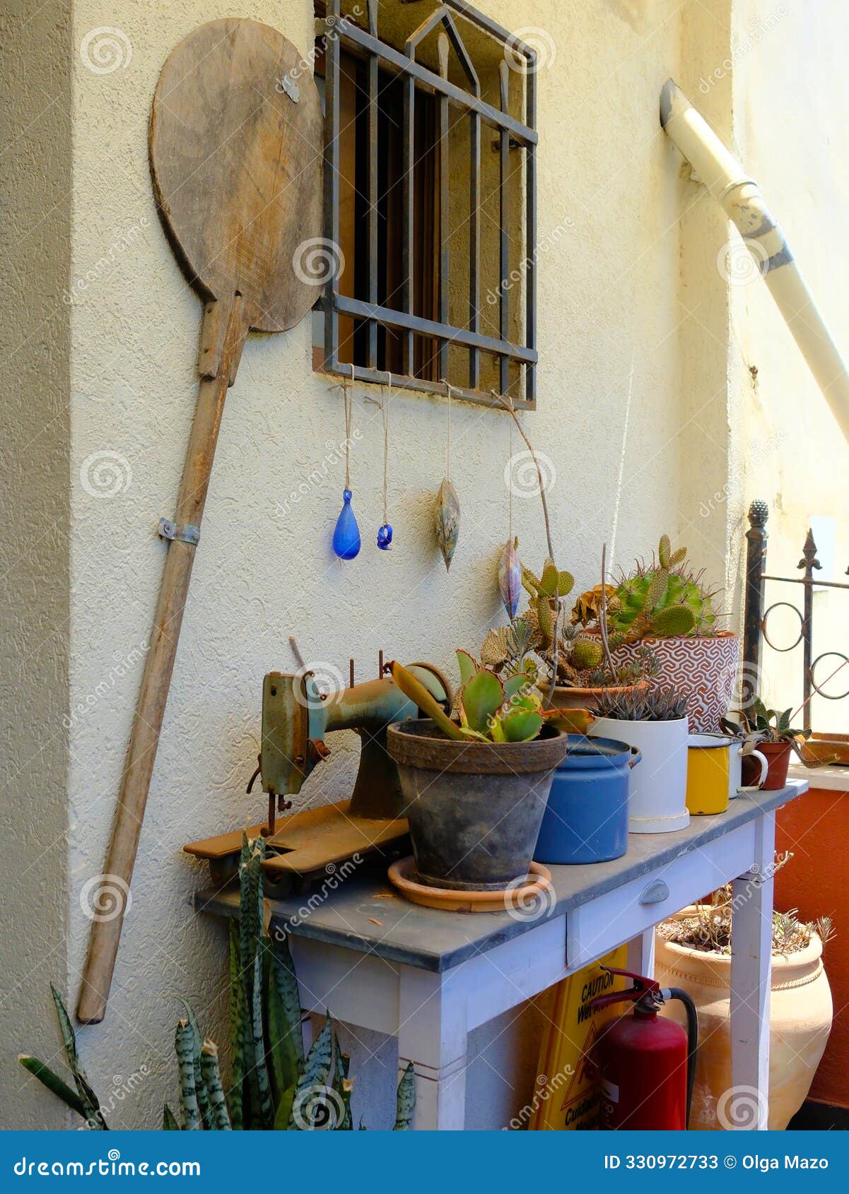 Quaint Corner with Rustic Items and Plants by a Window, Exuding a Cozy ...
