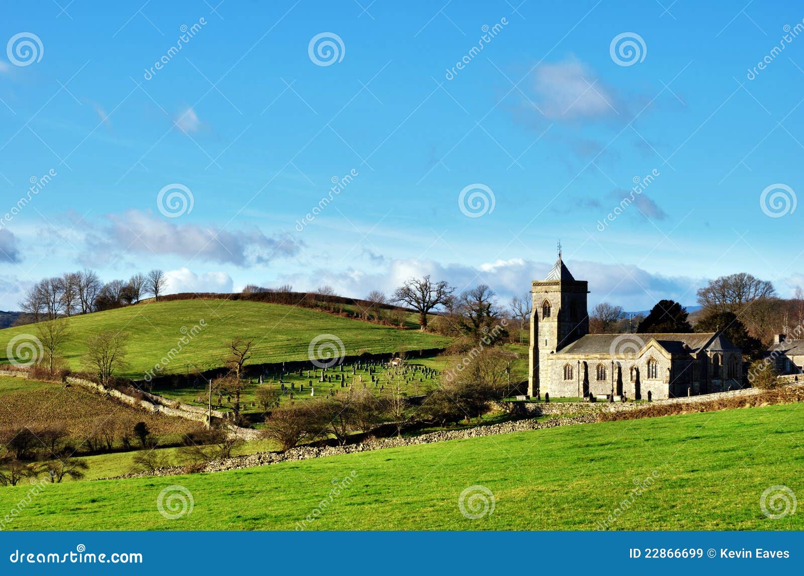 Quaint English Rural Church Stock Image - Image of construction, grass ...