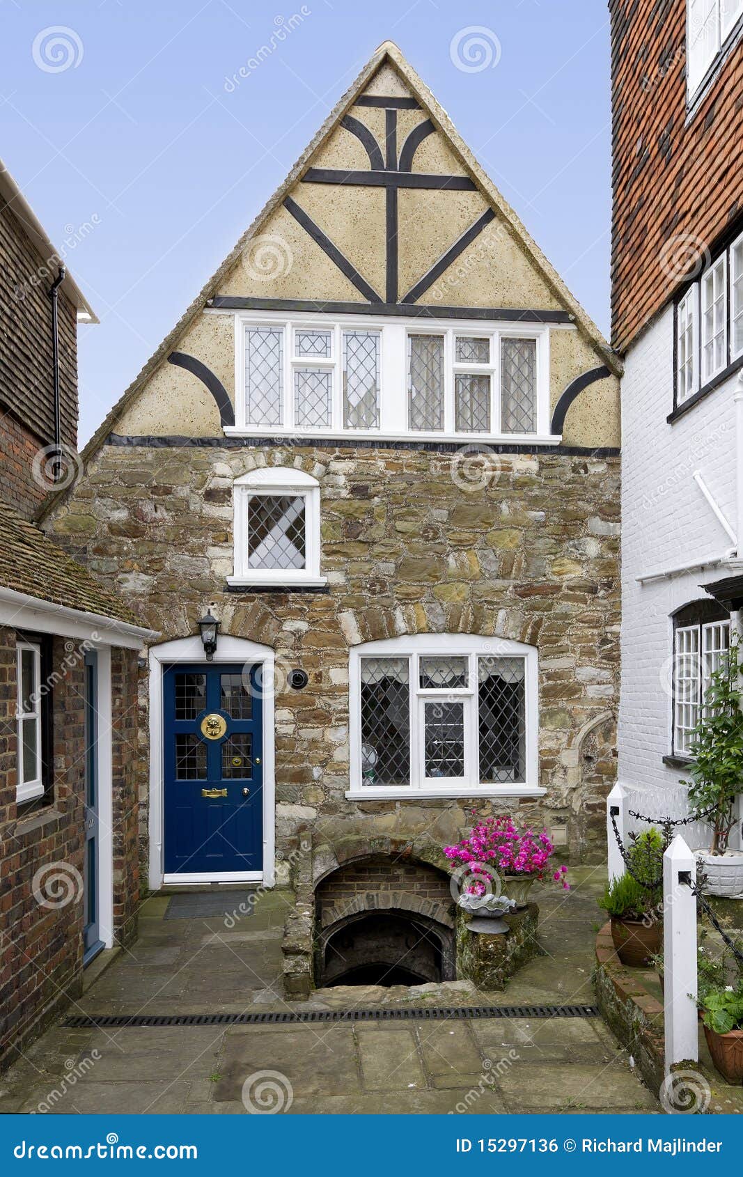 Quaint Old House with a Cubby Hole Stock Photo - Image of cellar, door ...