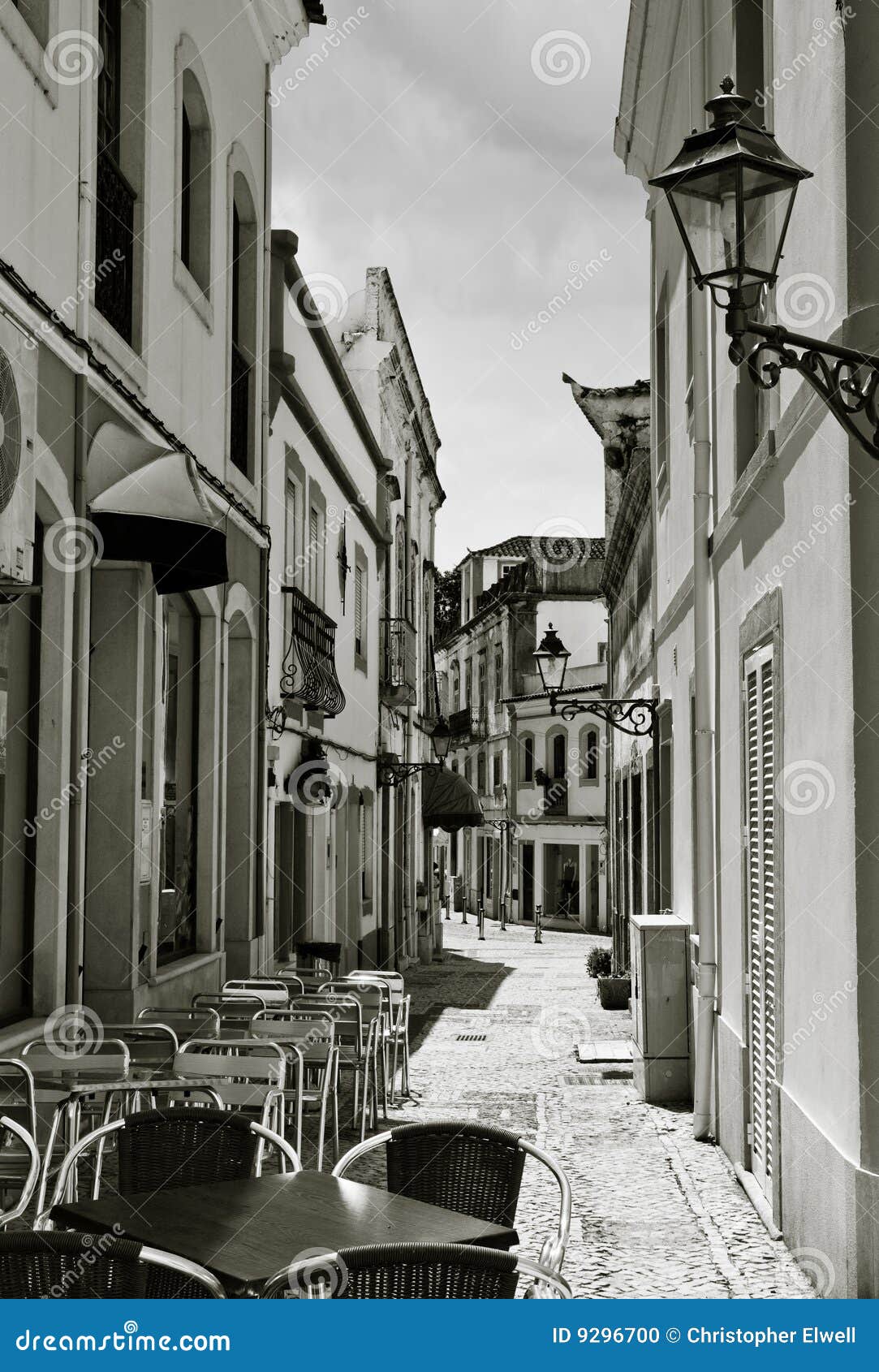 Quaint Street stock photo. Image of black, lanterns, lamps - 9296700