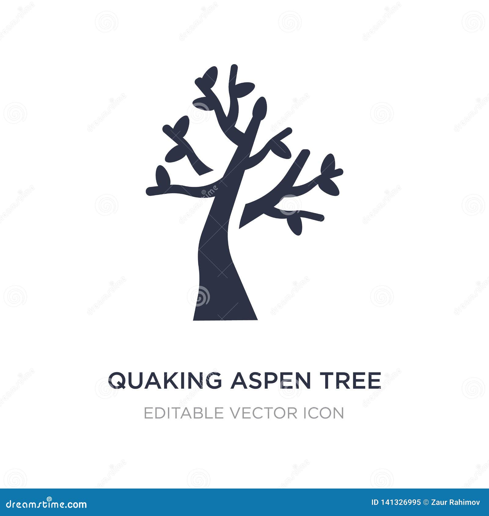 Quaking Aspen Tree Icon On White Background. Simple Element ...