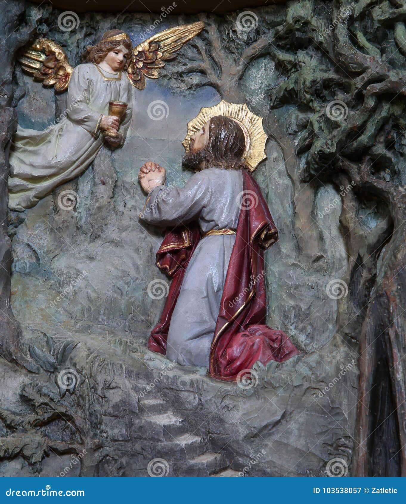 Qual Im Garten, Jesus Im Garten Von Gethsemane Stockbild - Bild von ...