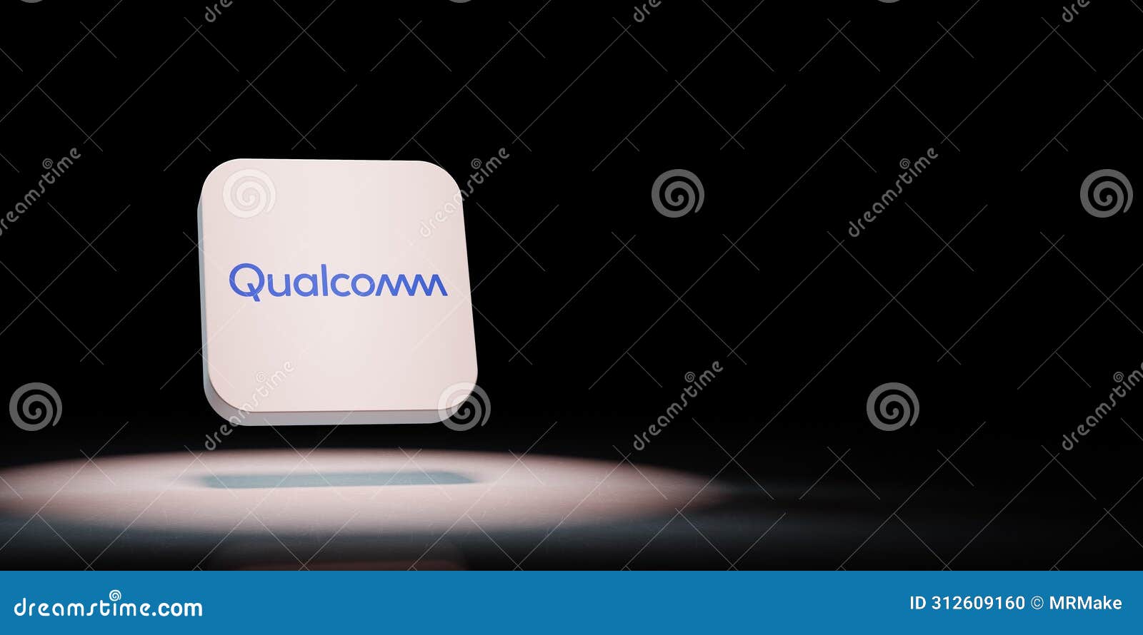 Qualcomm App Icon Spotlighted on Black Background Editorial Image ...
