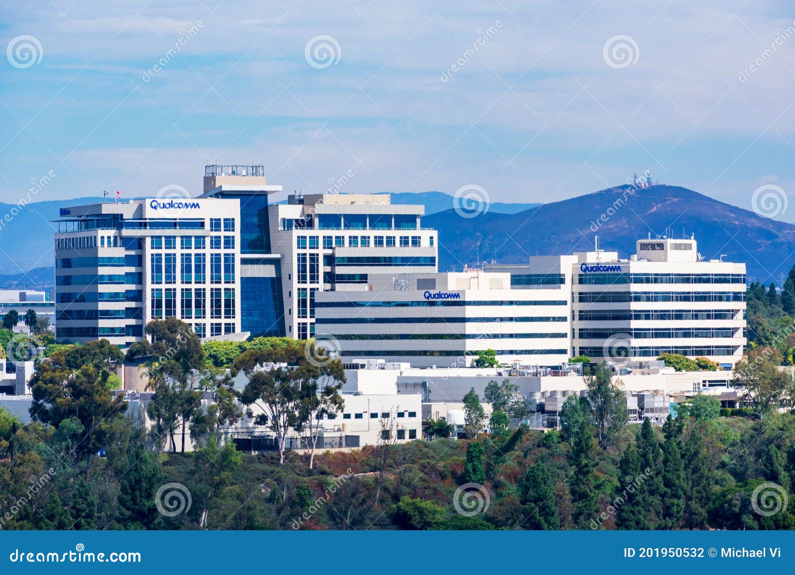 Qualcomm Headquarters Complex Aerial View. Qualcomm Incorporated is an ...