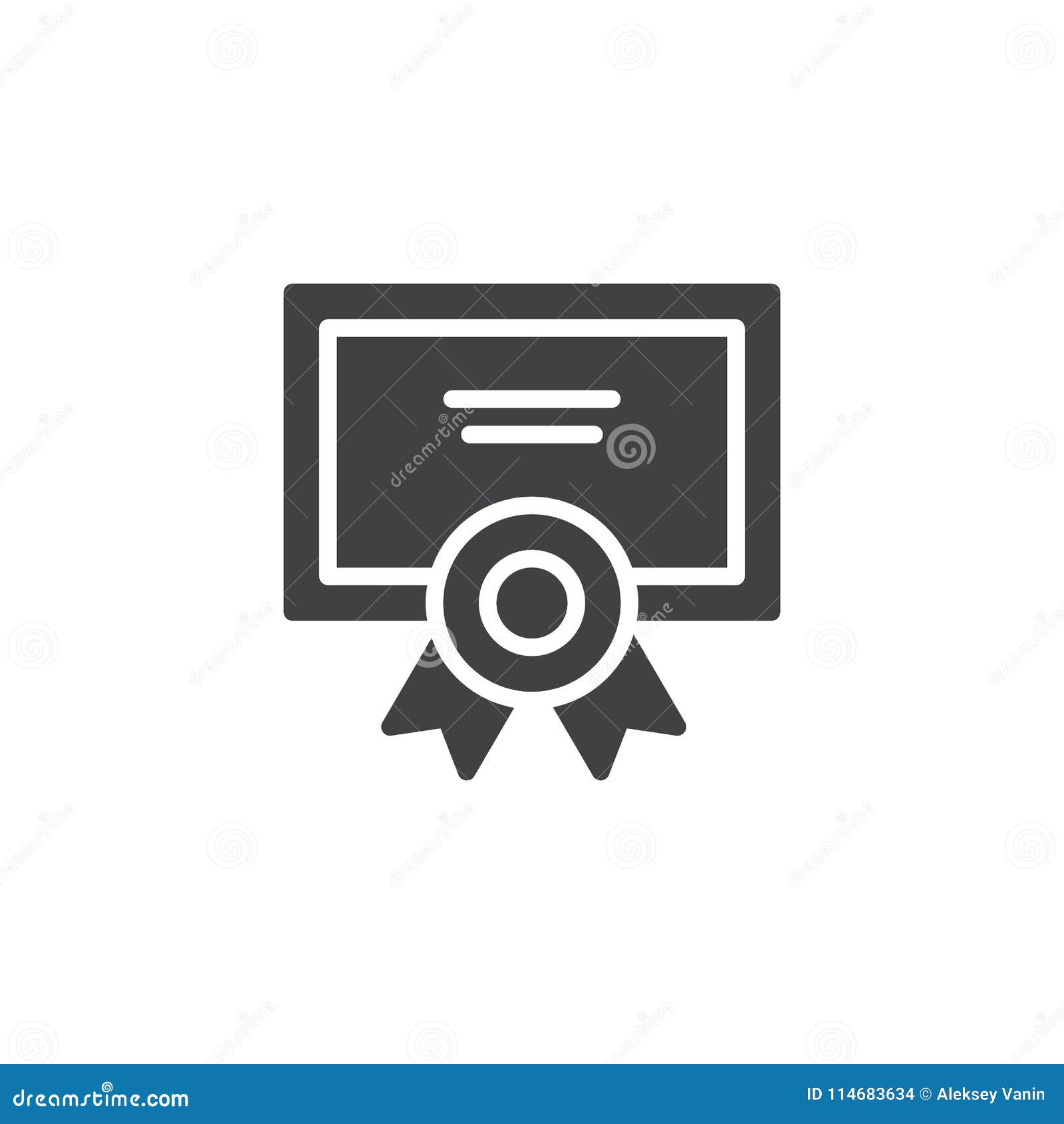 Qualification Certificate Vector Icon Stock Vector - Illustration of ...