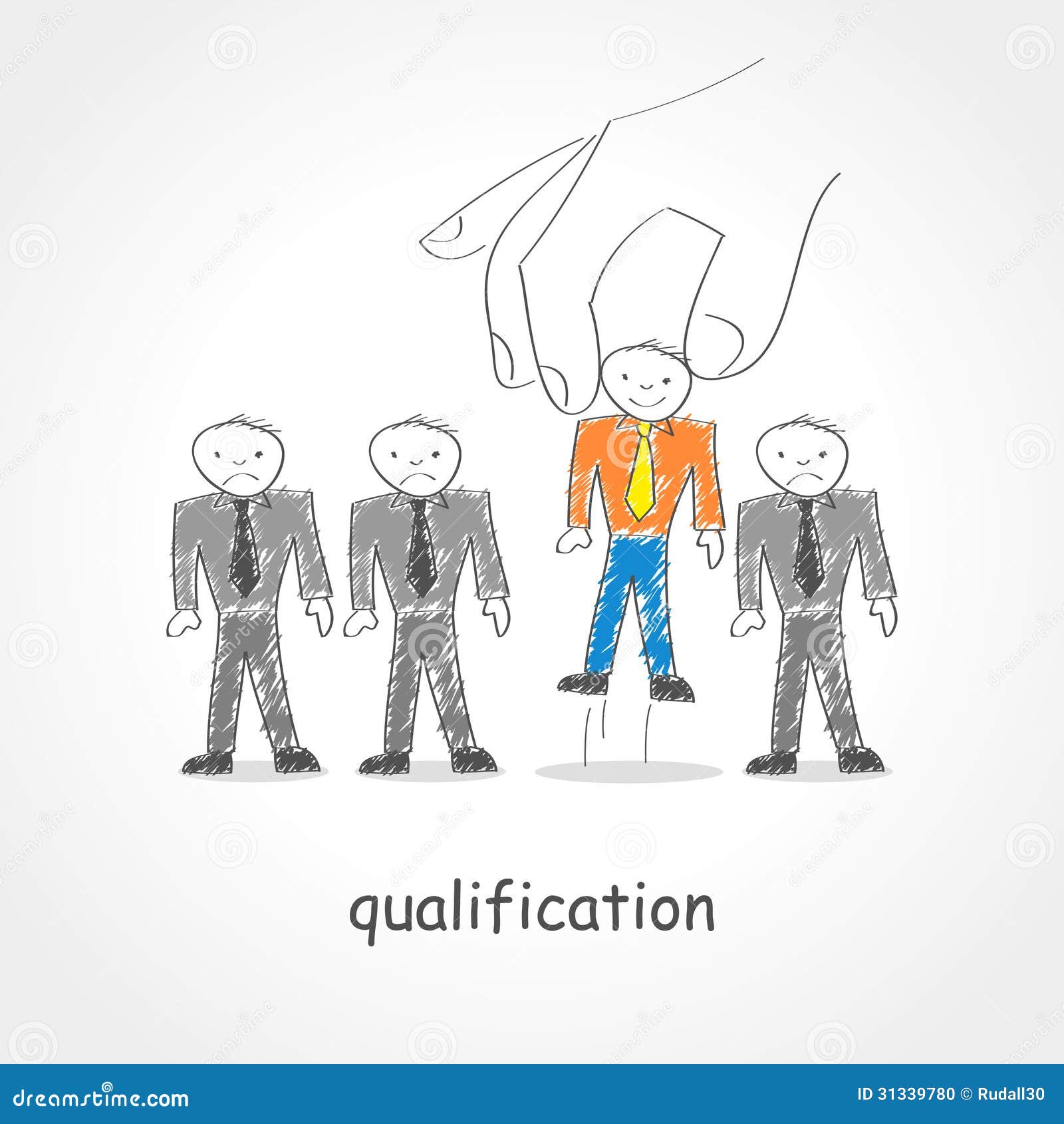 Qualification stock vector. Illustration of people, line - 31339780