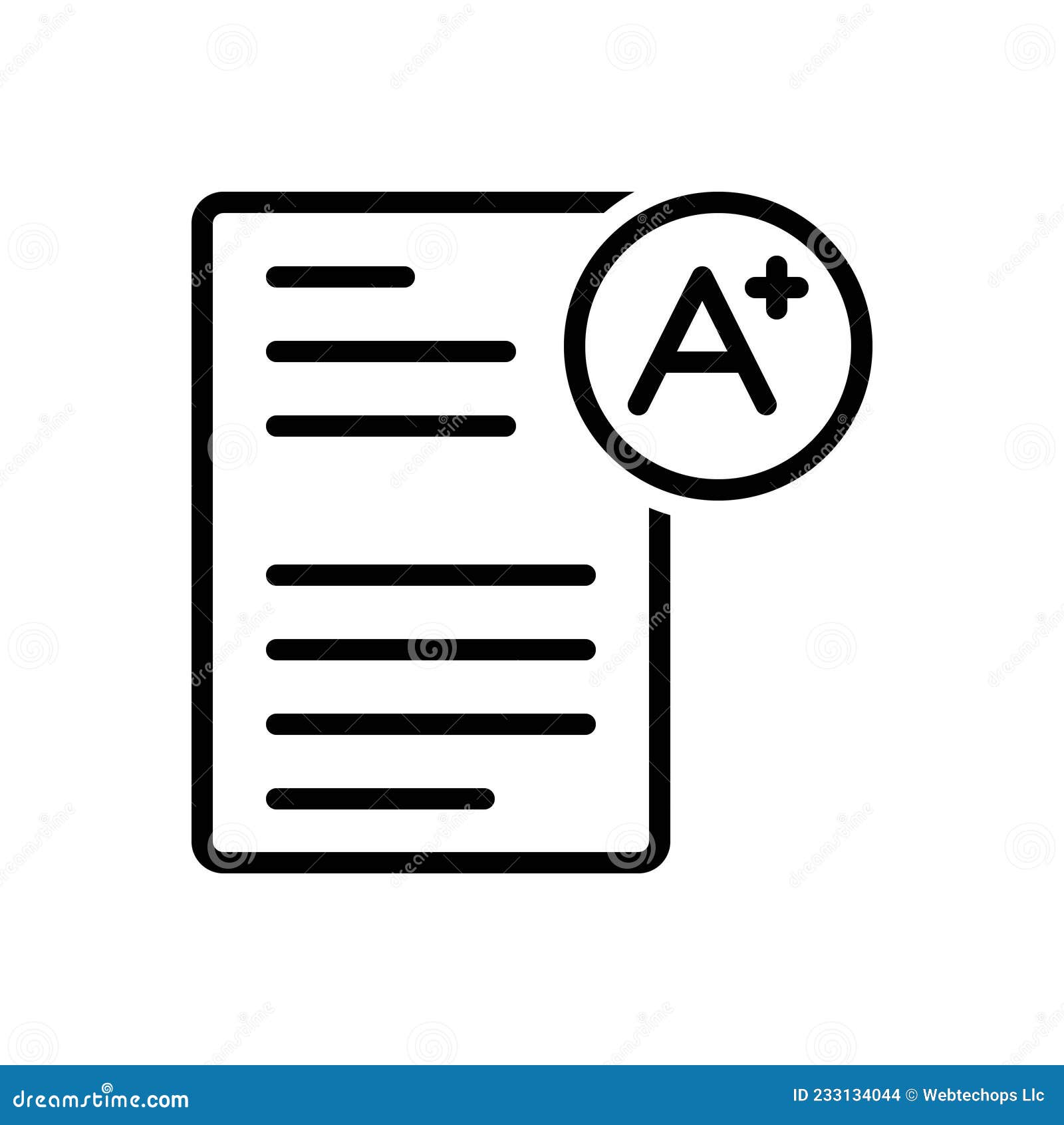 Black Line Icon for Qualification, Merit and Ability Stock Vector ...