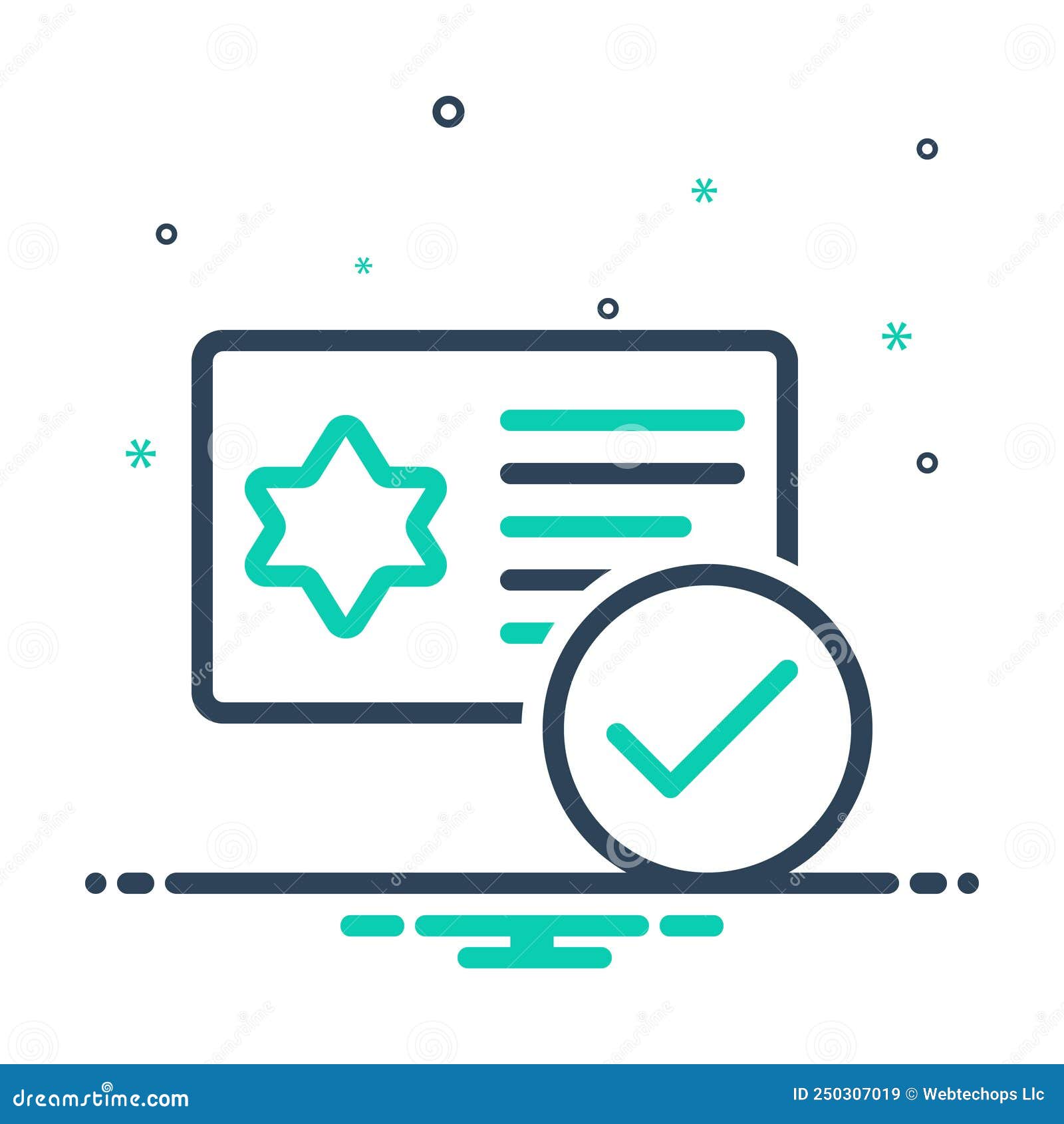 Mix Icon for Qualification, Merit and Aptitude Stock Illustration ...